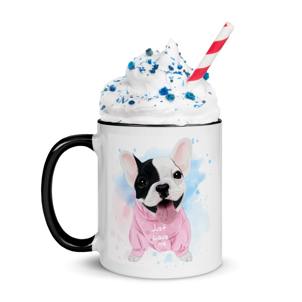 Hug A Cute Frenchie Mug–It's the Holidays